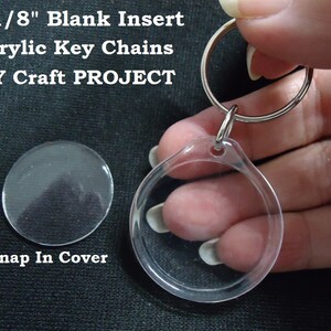 Acrylic Blank Bezel Key Chains 1 1/8 Inside Dimension - Etsy
