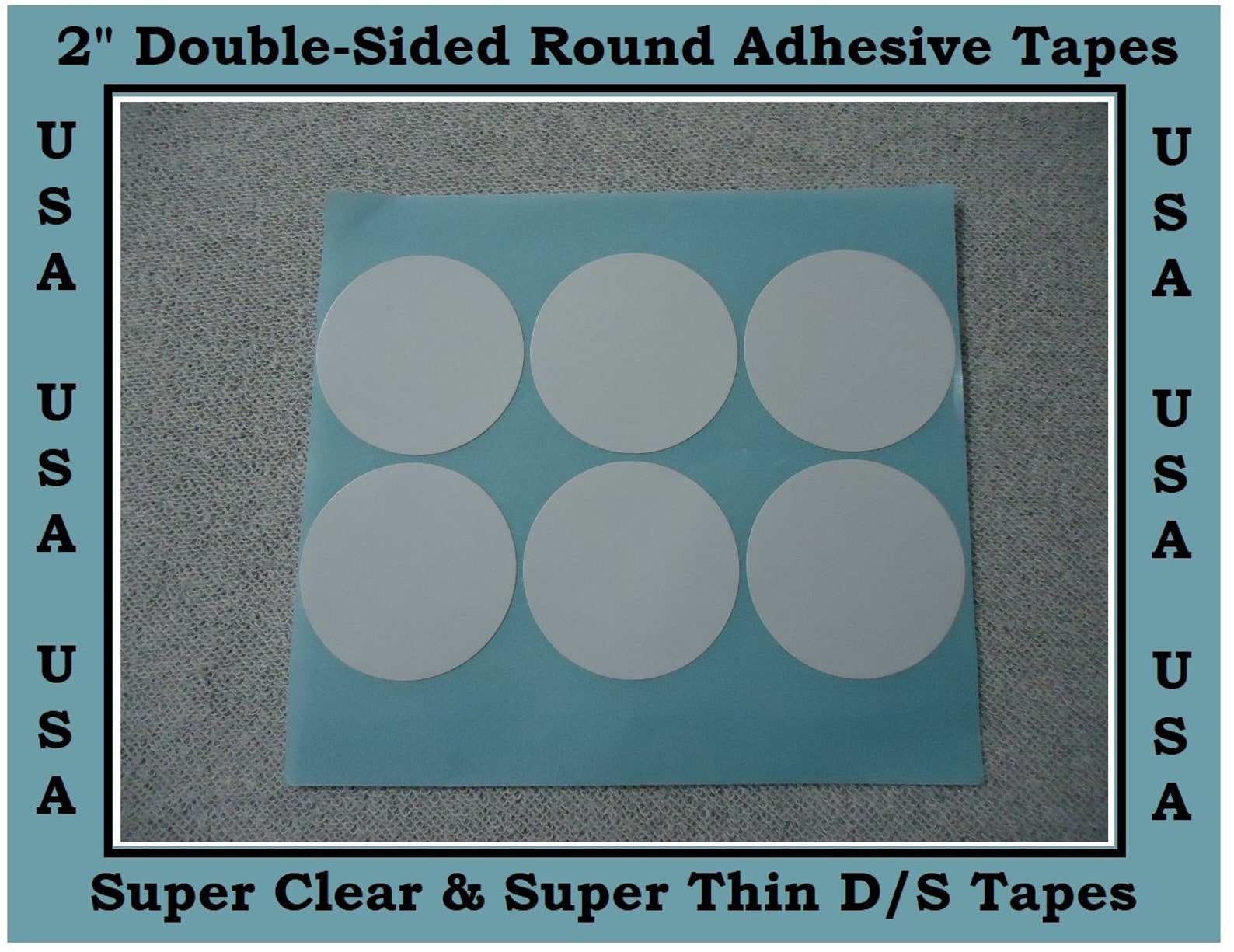 2 Double Sided Circle Adhesive Tapes Paper Thin 36 OR - Etsy