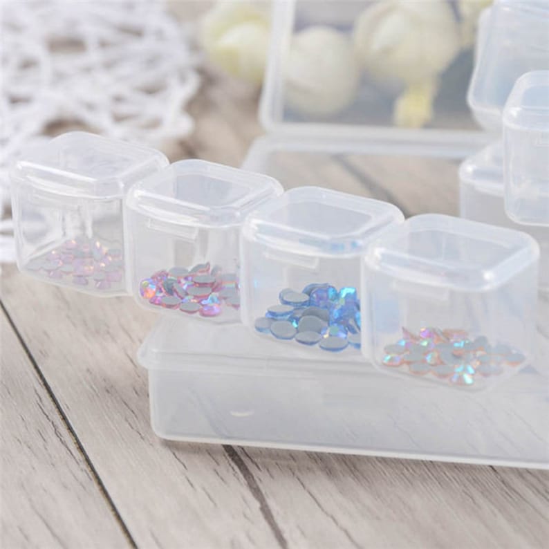 Bead Container 2 28 Slot Clear Plastic Empty Storage Box - Etsy