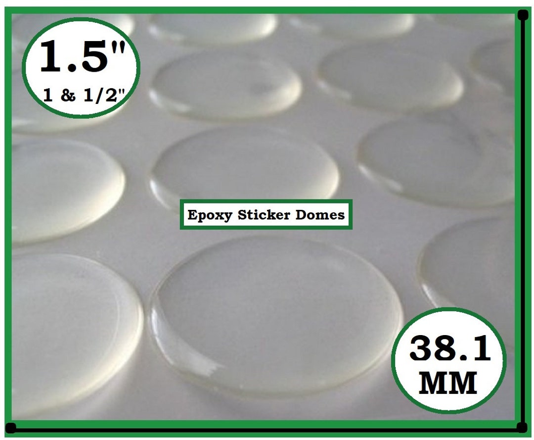 1.5" Epoxy Stickers 1.50" Crystal Clear Epoxy Domes 38.1MM Epoxy ...