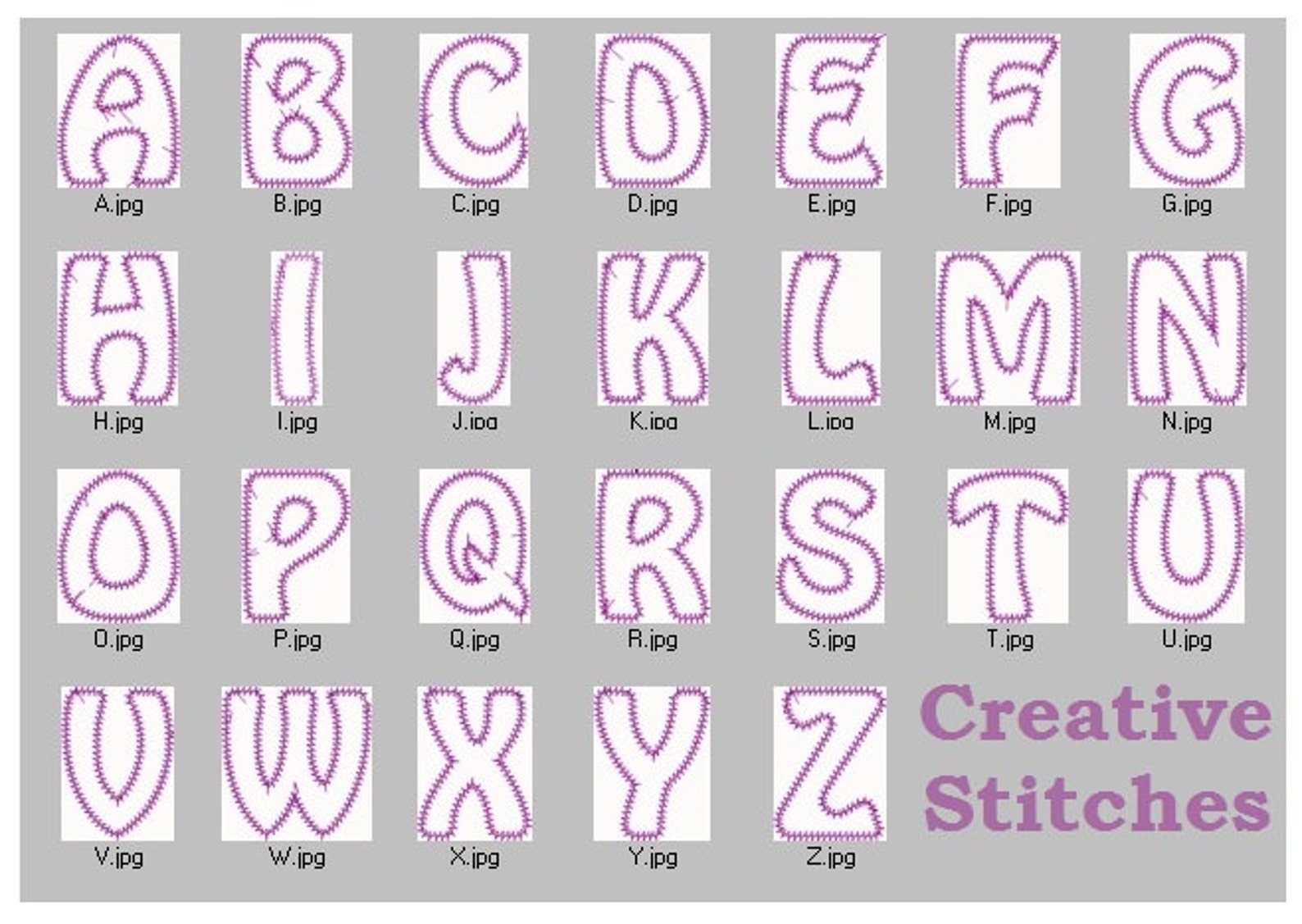 Alphabet Letters Applique Embroidery Machine Designs Fonts 4 SETS ...