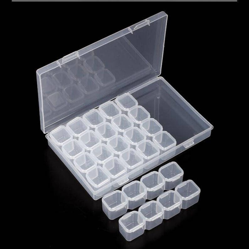 Bead Container 2 28 Slot Clear Plastic Empty Storage Box - Etsy
