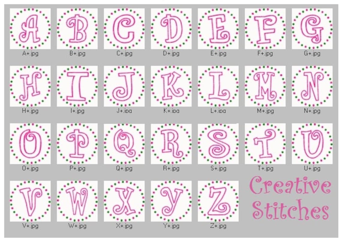 Alphabet Letters Applique Embroidery Machine Designs Fonts 4 - Etsy