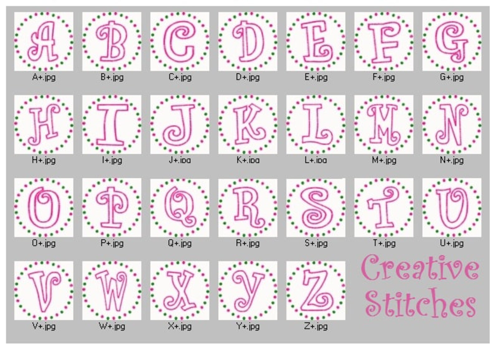 Alphabet Letters Applique Embroidery Machine Designs Fonts 4 SETS ...