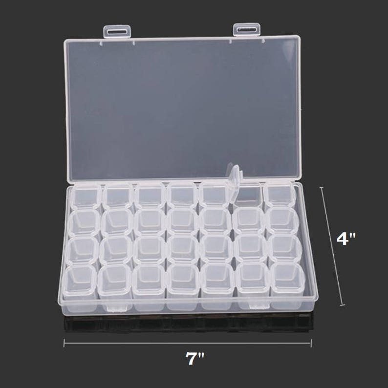 Bead Container 2 28 Slot Clear Plastic Empty Storage Box - Etsy