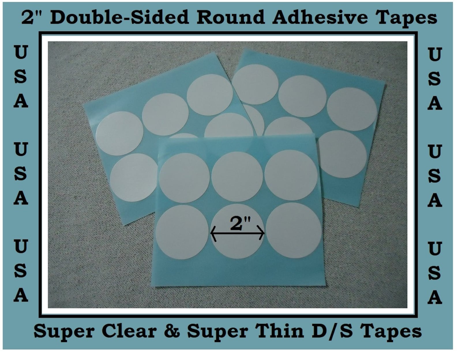 2 Double Sided Circle Adhesive Tapes Paper Thin 36 OR - Etsy