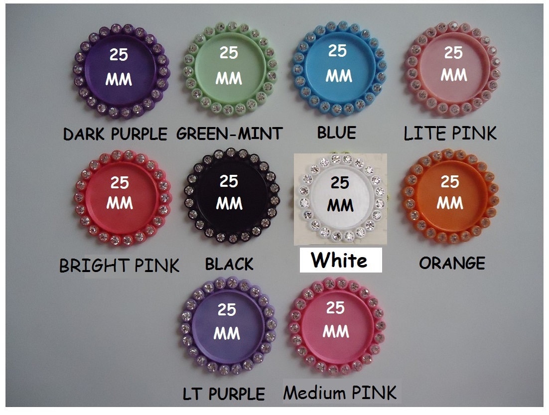 Flatback Bezel 25MM Resin Rhinestone Bezel 25MM Round Frame | Etsy