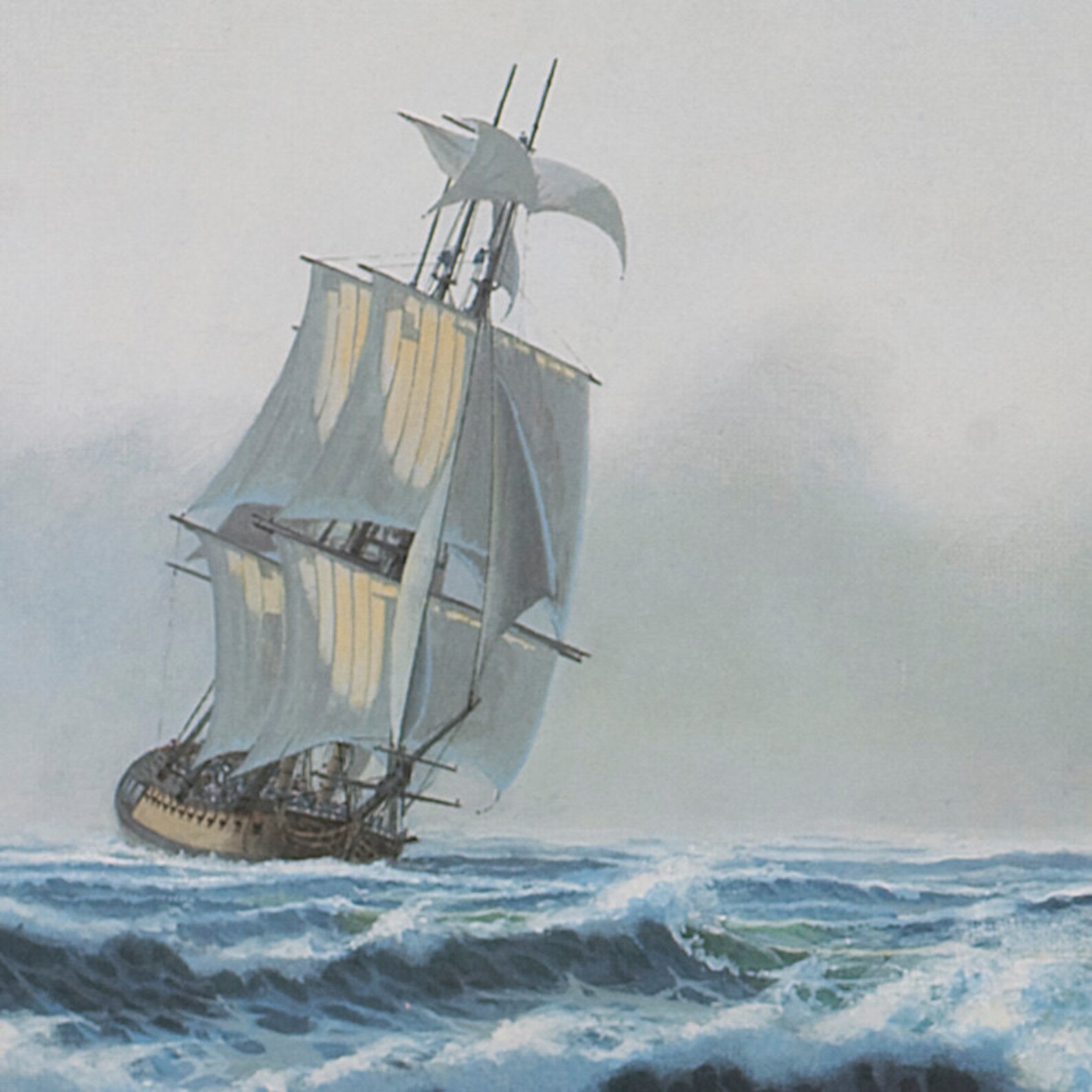 Sloop PROVIDENCE, John Paul Jones Pursued by HM Frigate SOLEBY and ...