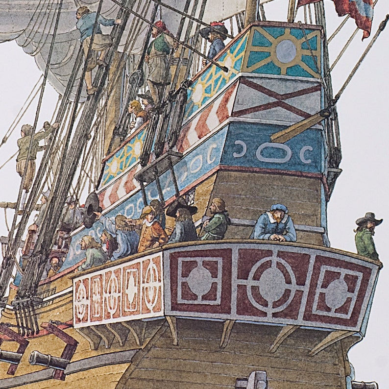 Ship SUSAN CONSTANT, Signed by Artist - Etsy