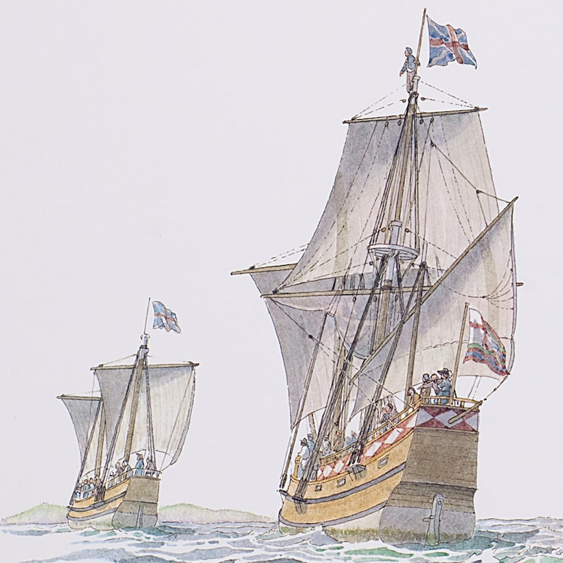 Ship SUSAN CONSTANT, Signed by Artist - Etsy