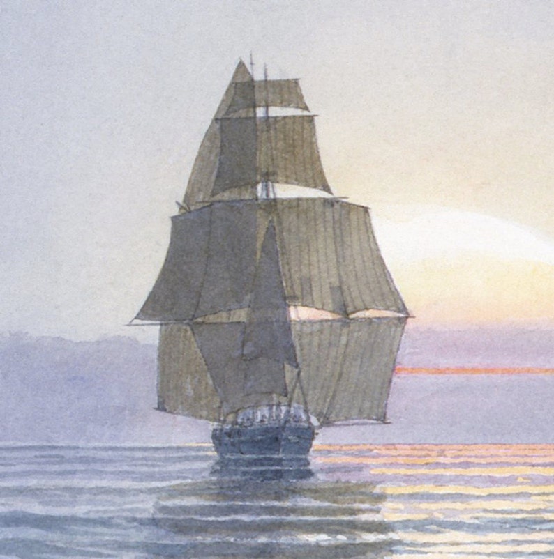 Brig Pilgrim Chased by Pirates, 22/9/1834. - Etsy