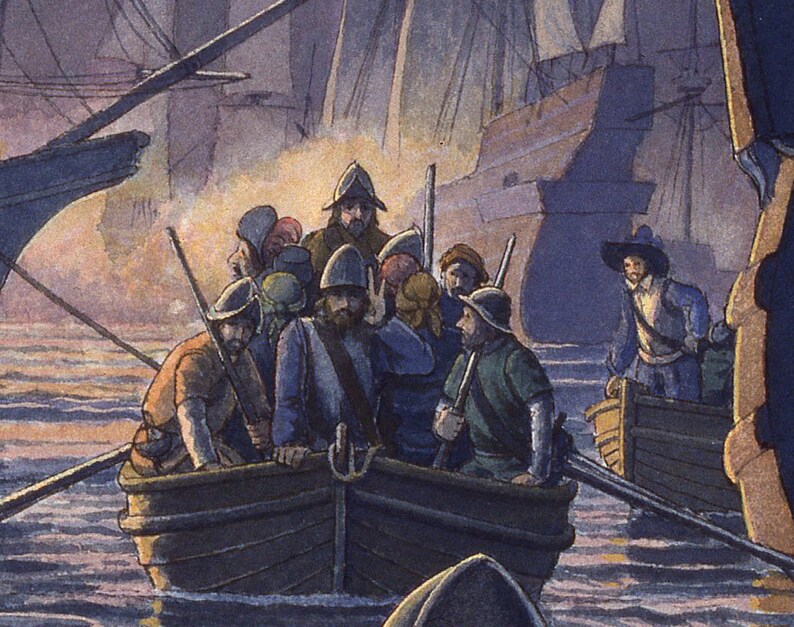 Sir Francis Drake Making a Surprise Attack at Cadiz, Spain, 1567 - Etsy