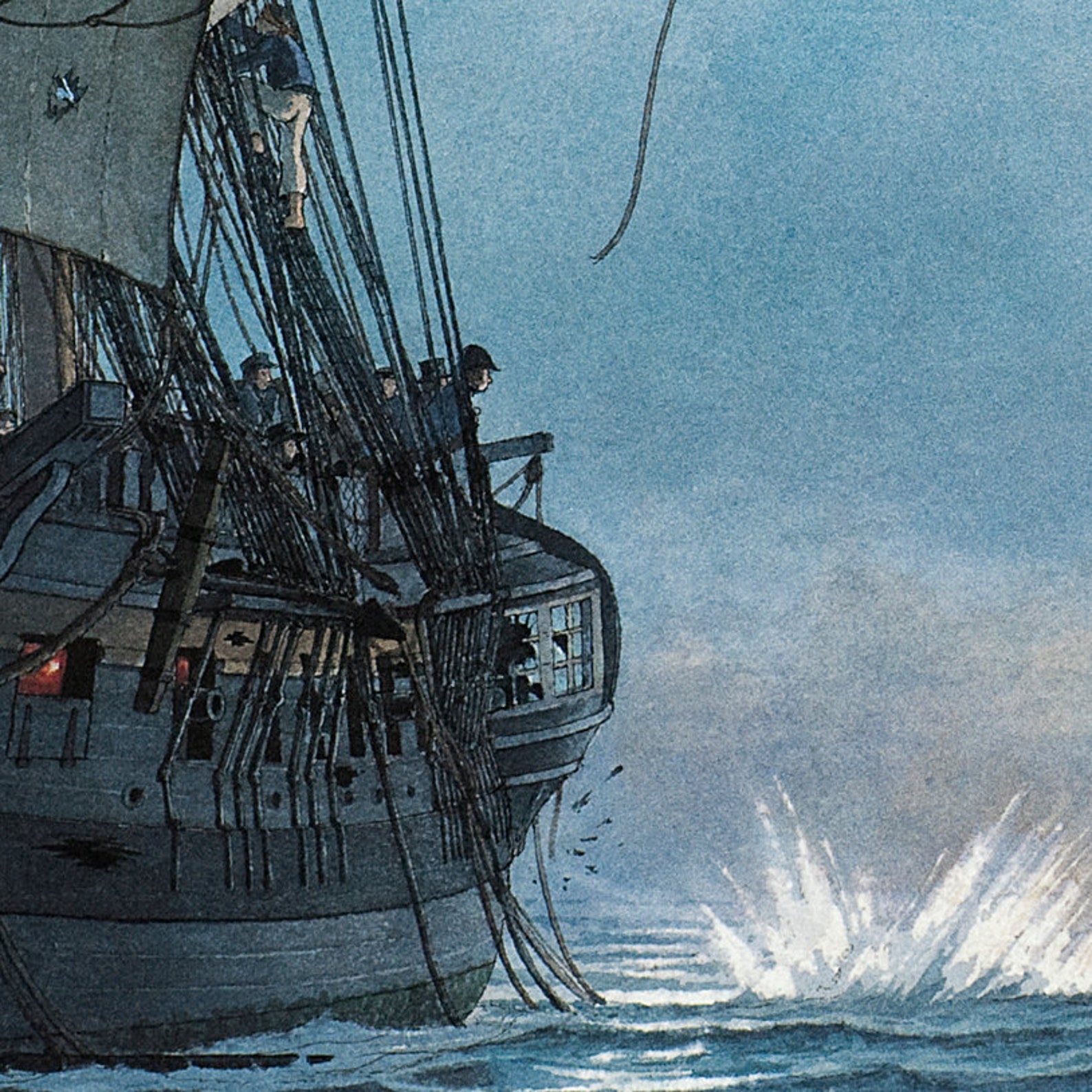 Uss CONSTITUTION Defeating CYANE and LEVANT, February 20, 1815, Signed ...