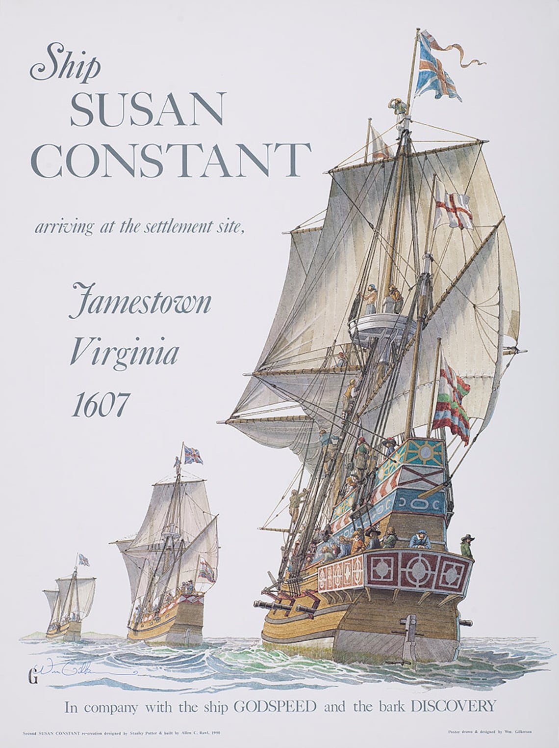 Ship SUSAN CONSTANT, Signed by Artist - Etsy