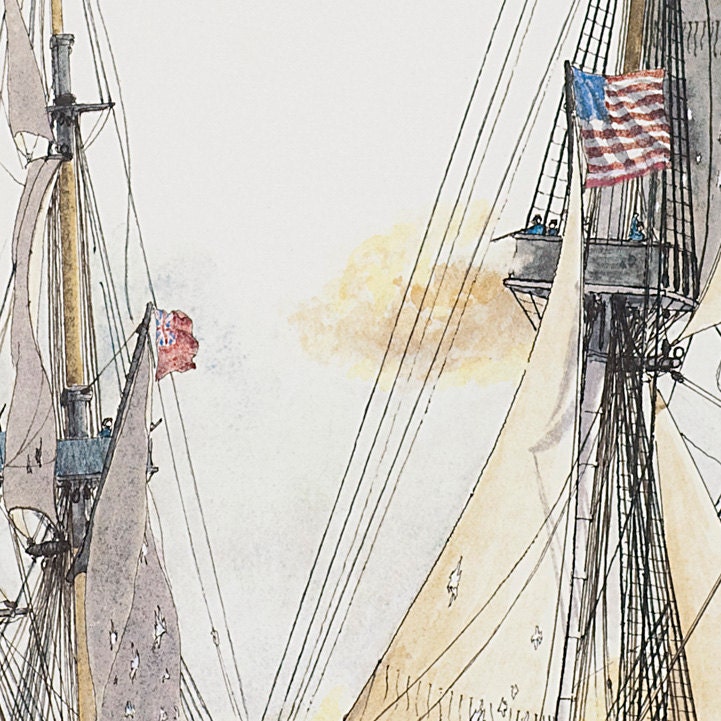 HUZZAH for CONSTITUTION, Signed by Artist. - Etsy