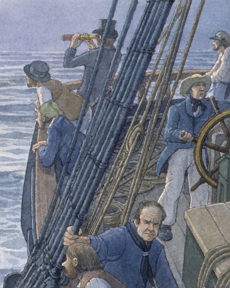 Brig Pilgrim Chased by Pirates, 22/9/1834. - Etsy