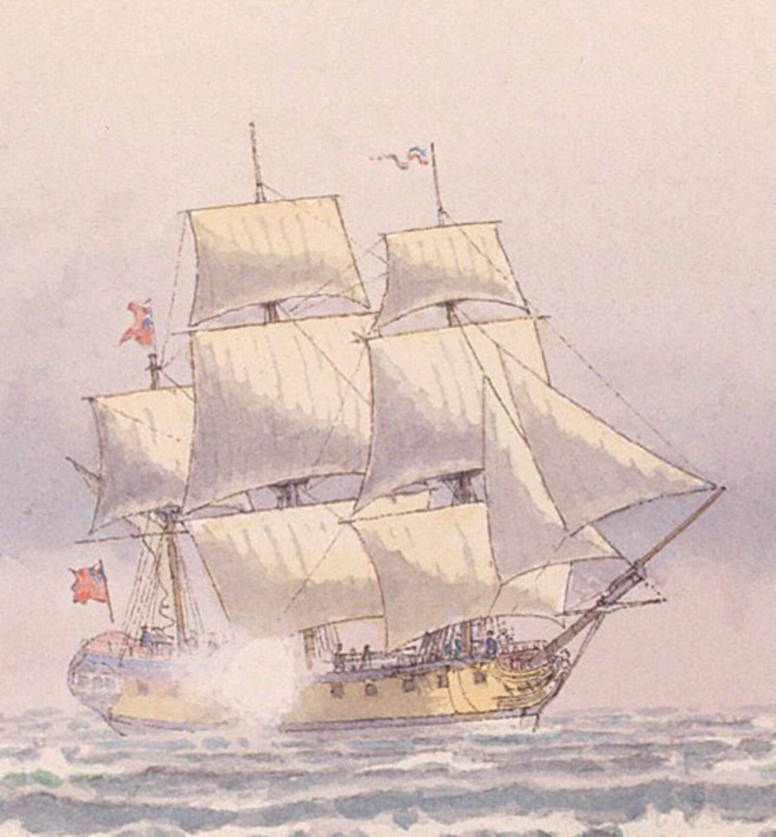 Continental Schooner HANNAH Evading HMS LIVELY, 1775. - Etsy