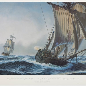 Sloop PROVIDENCE, John Paul Jones Pursued by HM Frigate SOLEBY and ...