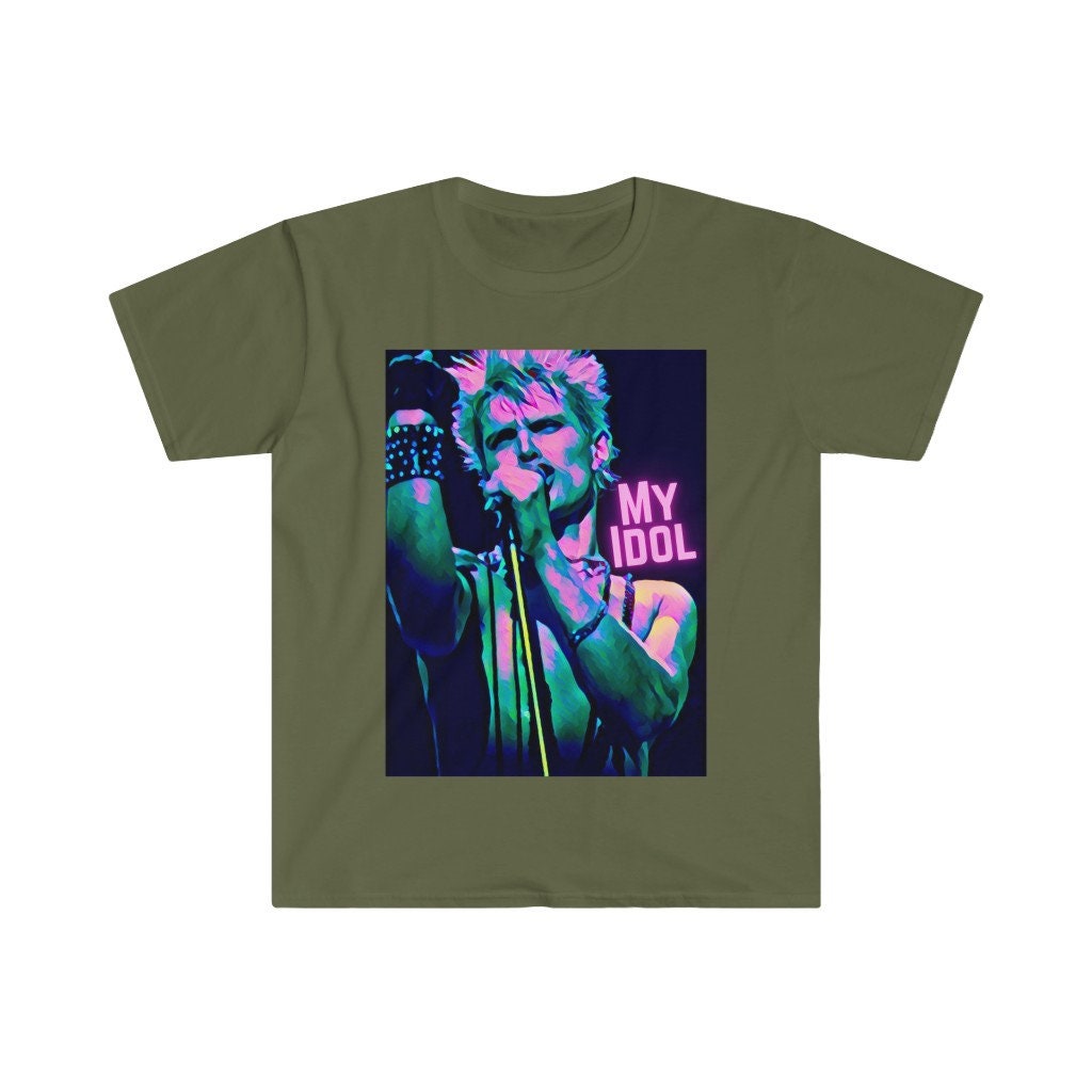 My Idol, Billy Idol Funky Shirt, Unisex Softstyle T-shirt Sizes Sm ...