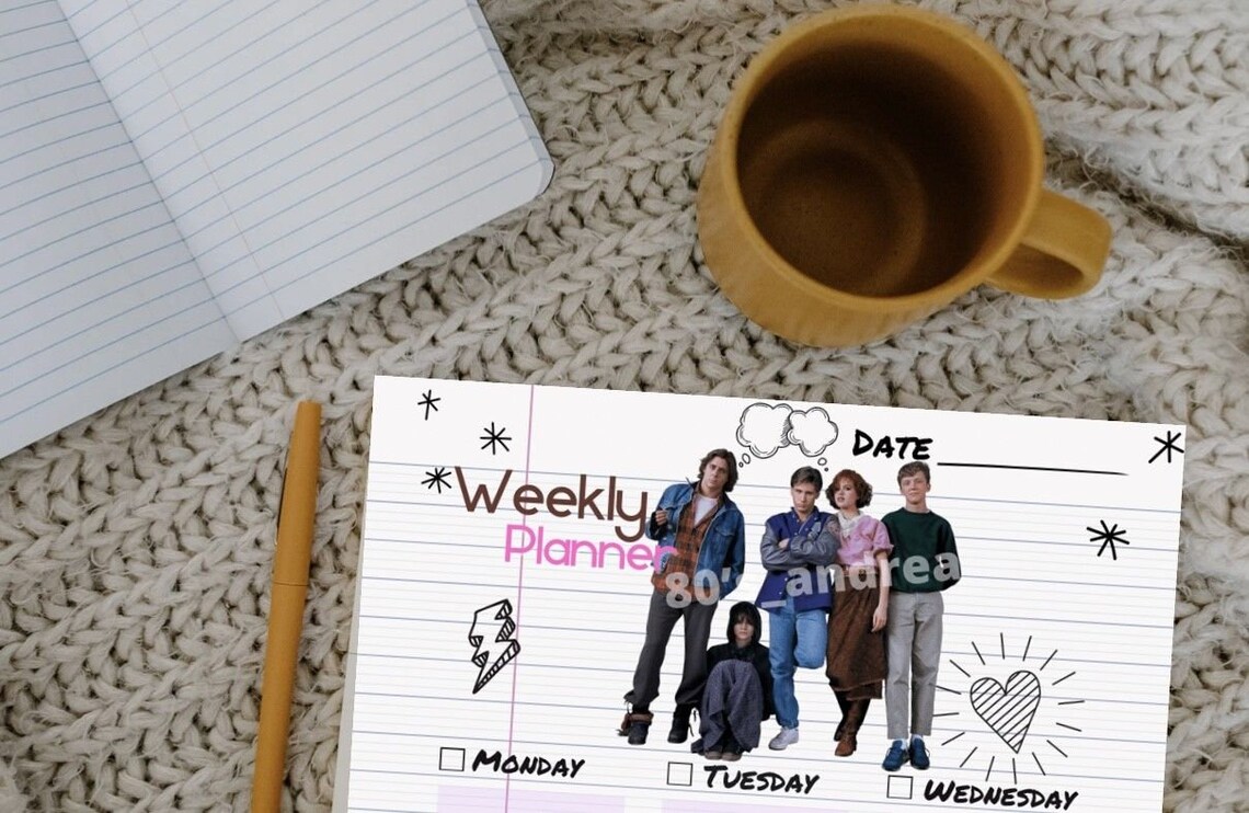 Downloadable Breakfast Club Weekly Planner Printable PDF - Etsy