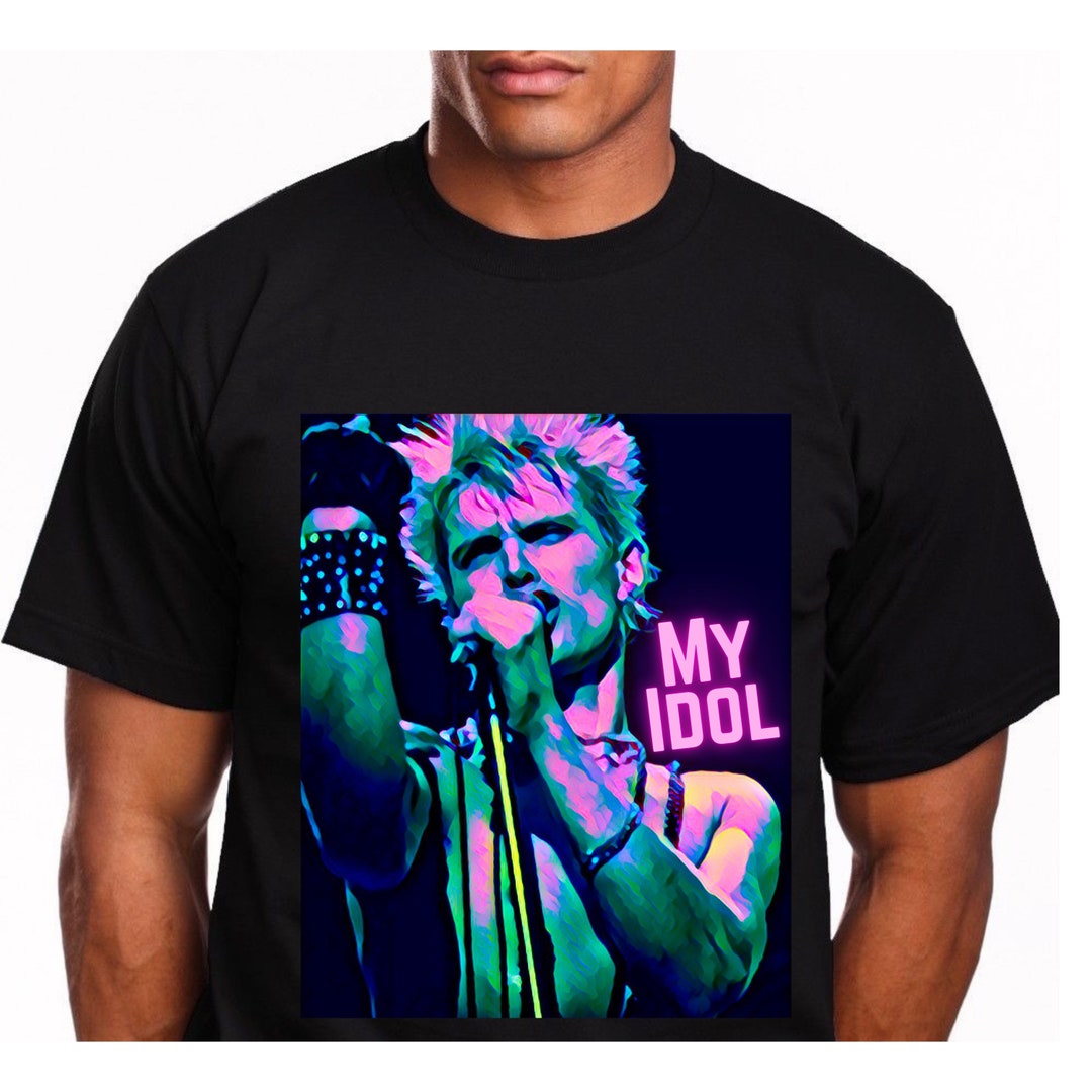 My Idol, Billy Idol Funky Shirt, Unisex Softstyle T-shirt Sizes Sm ...