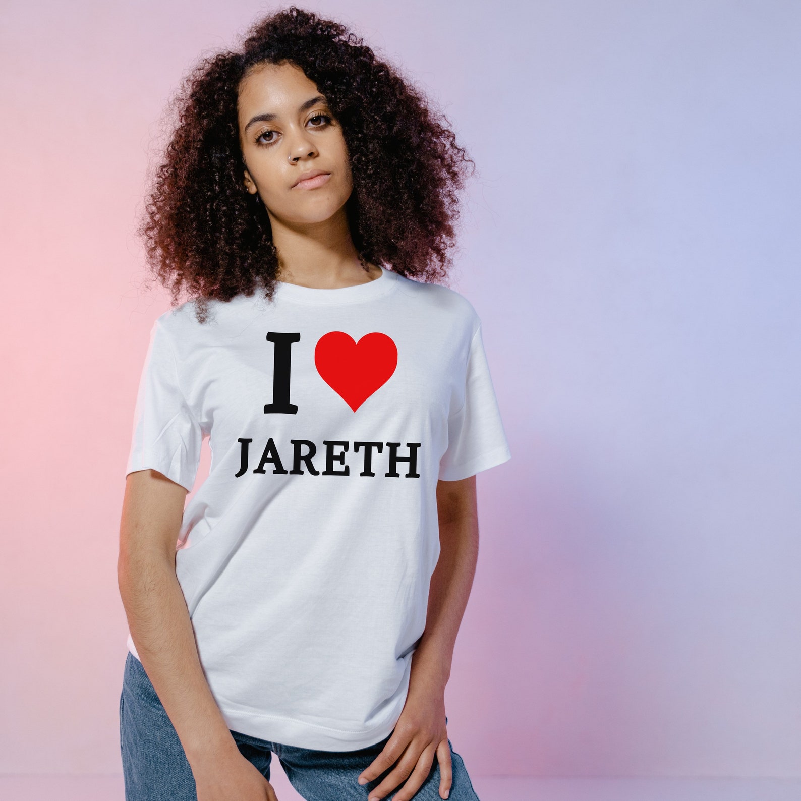 I LOVE Jareth T Shirt, 80s Classic Movie Labyrinth Starring David Bowie ...