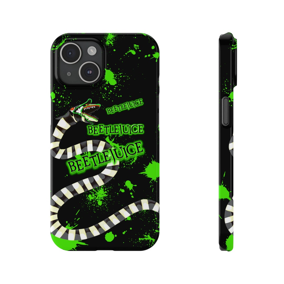 Tim Burtons BEETLEJUICE Sandworm Slim Phone Cases, Black Sand Worm ...