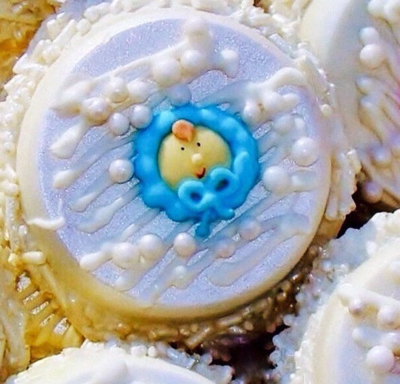Chocolate Covered Oreo Cookies Baby Boy Baby Shower Cookie ~ Chocolate ...