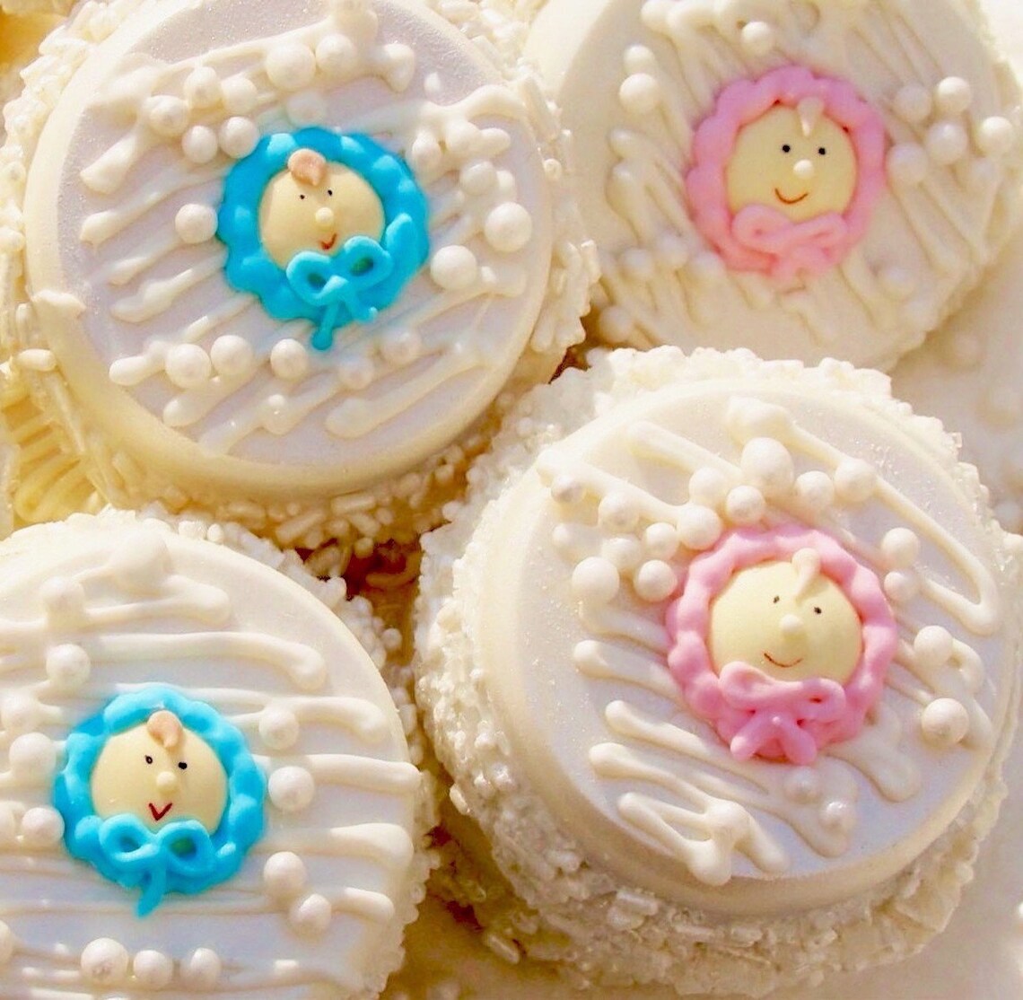 Chocolate Covered Oreo Cookies Baby Boy Baby Shower Cookie Chocolate ...