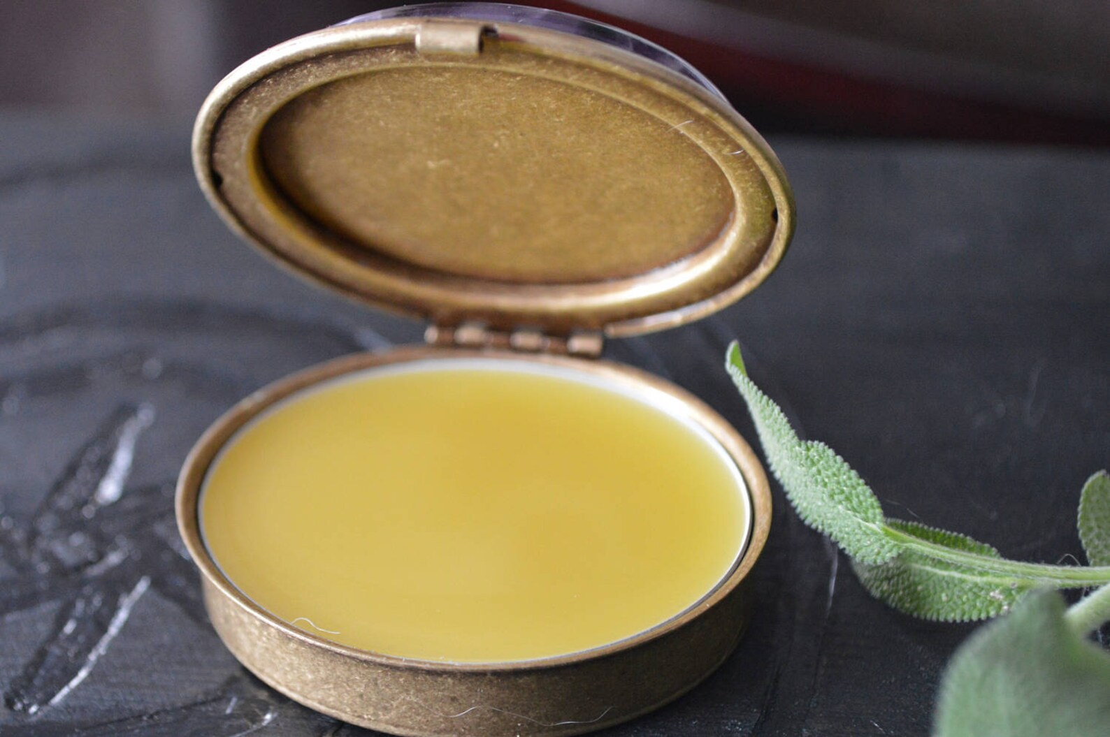 Black Magic-refillable Natural Solid Perfume in Brass Compact With ...