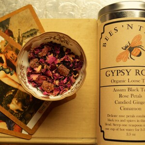 Tin of Gypsy Rose Organic Loose Black Tea Blend - Etsy
