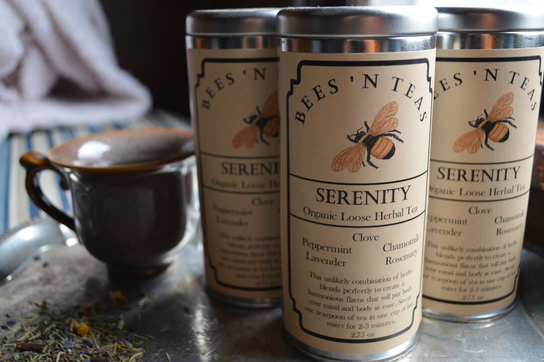 Tin of Serenity- Organic Loose Herbal Tea - Etsy