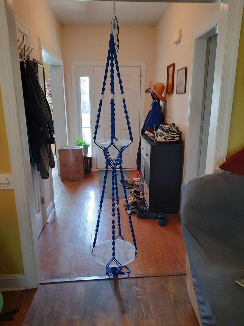 Macrame 2 Tier Hanging Table - Etsy