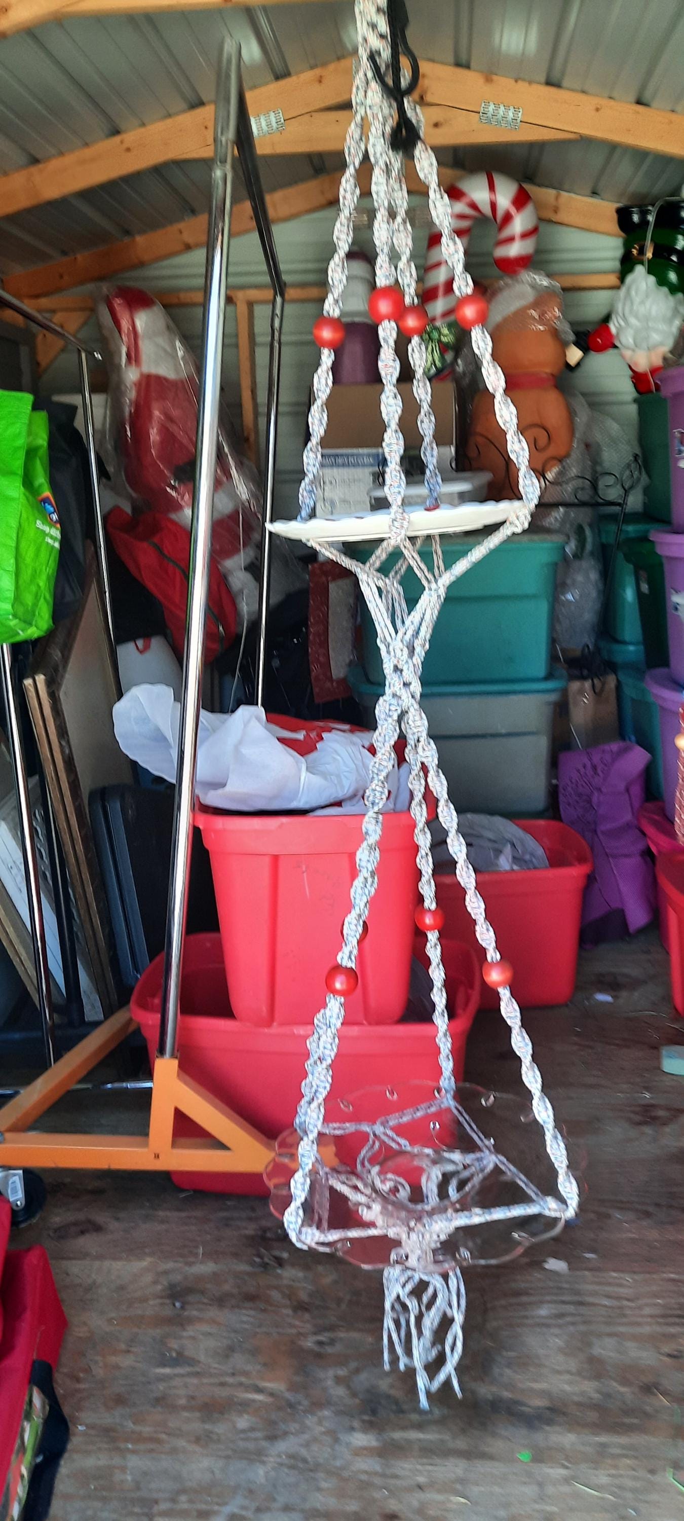 Macrame 2 Tier Hanging Table - Etsy