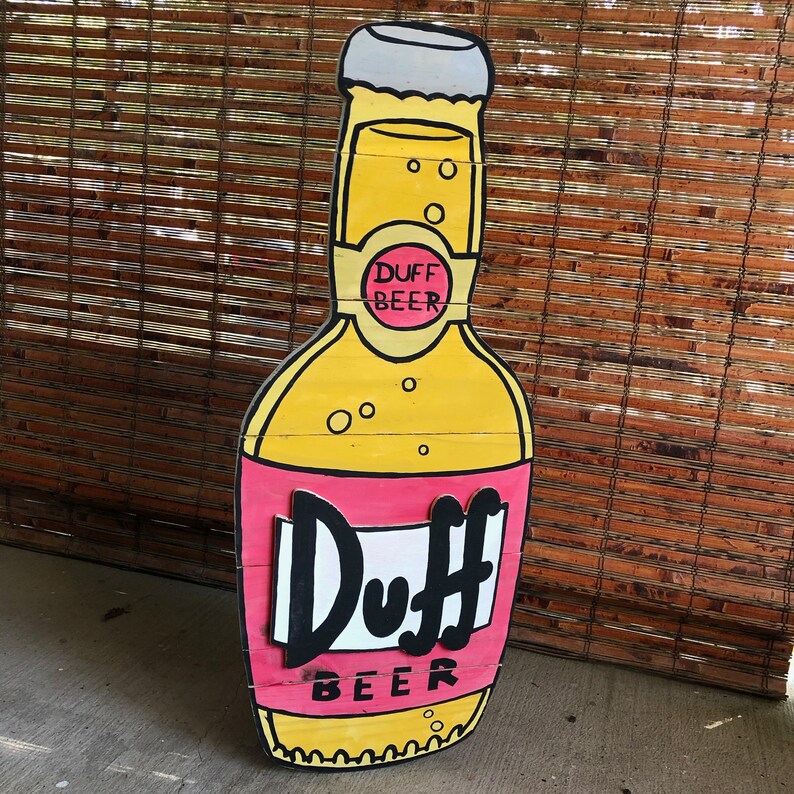 Hand-painted Duff Beer Wood Cutout - Etsy