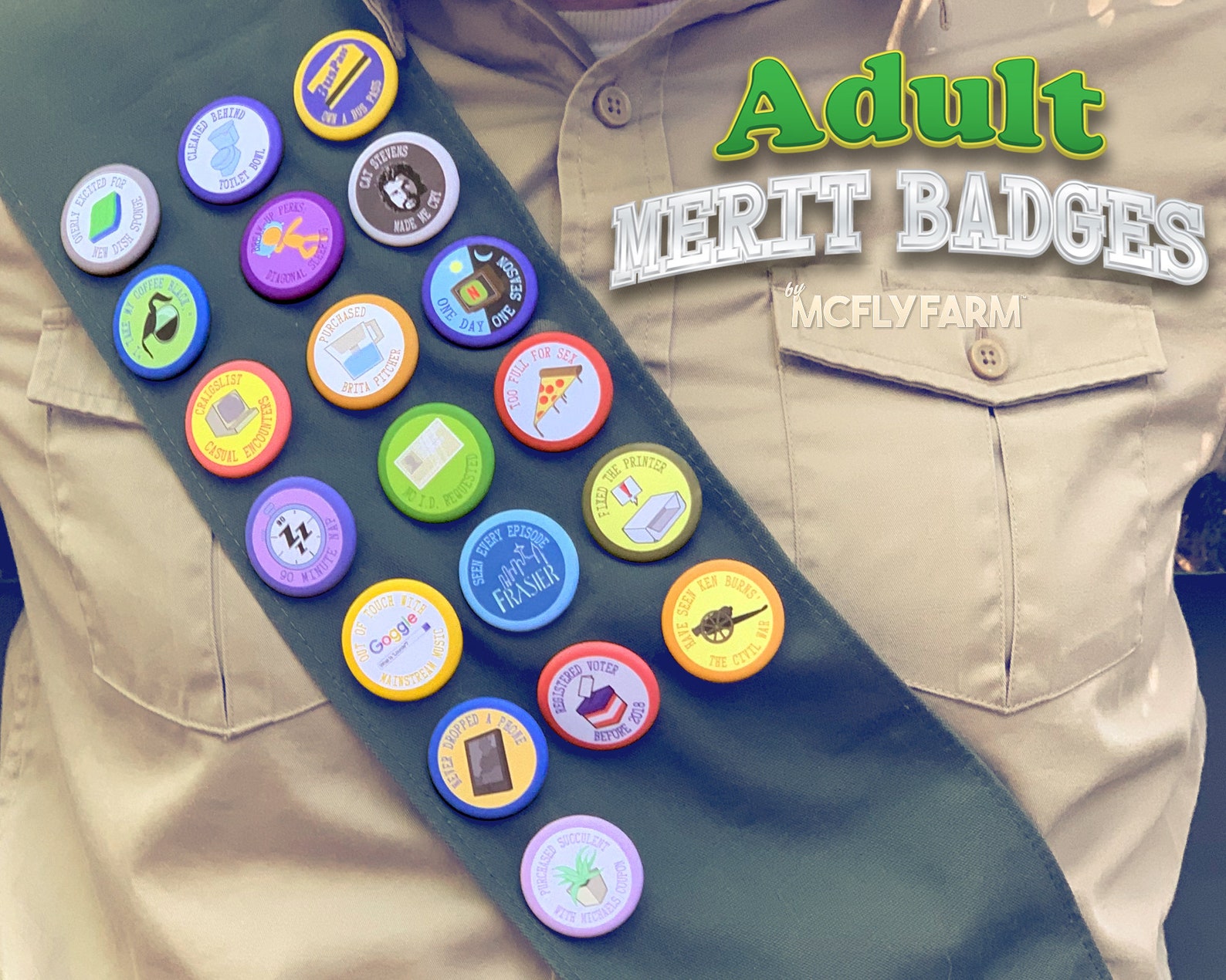 Adult Merit Badges 19 Piece Set - Etsy