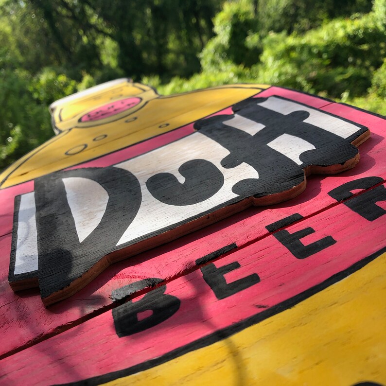 Hand-painted Duff Beer Wood Cutout - Etsy