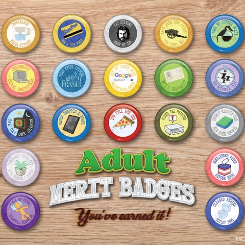 Adult Merit Badges 19 Piece Set - Etsy