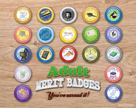 Adult Merit Badges 19 Piece Set - Etsy