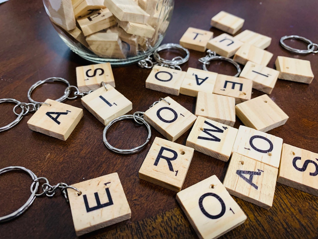 Scrabble Letter Key Chains - Etsy