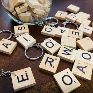 Scrabble Letter Key Chains - Etsy