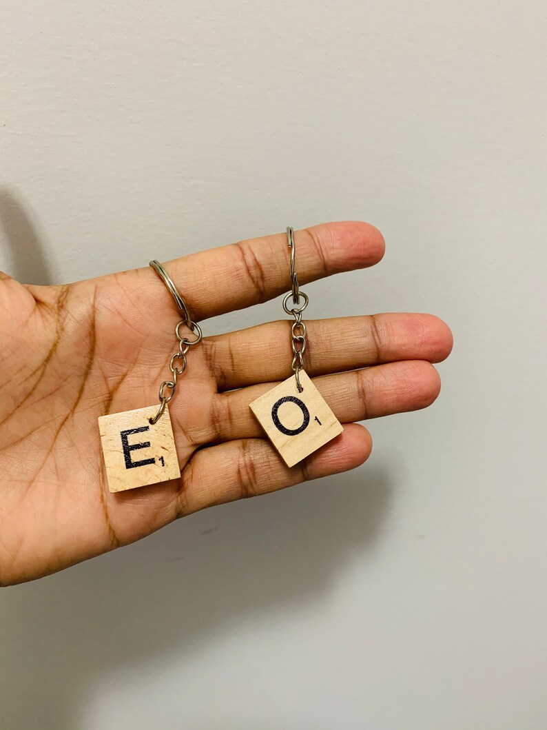 Scrabble Letter Key Chains - Etsy