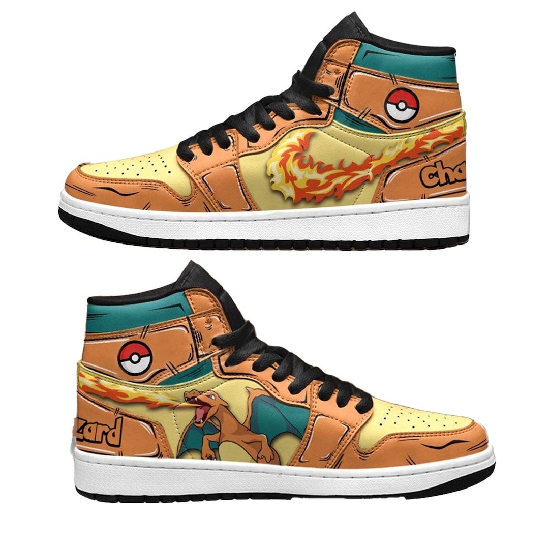 Flame Charizard Sneakers Custom - Etsy