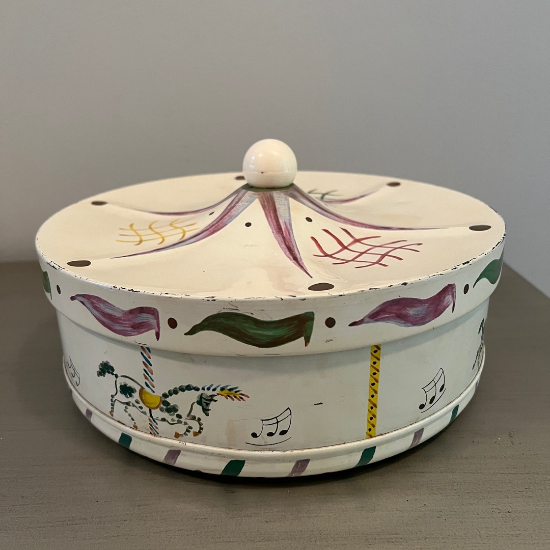 Vintage Circus Tent Merry-go-round Carousel Collectible Storage Tin ...