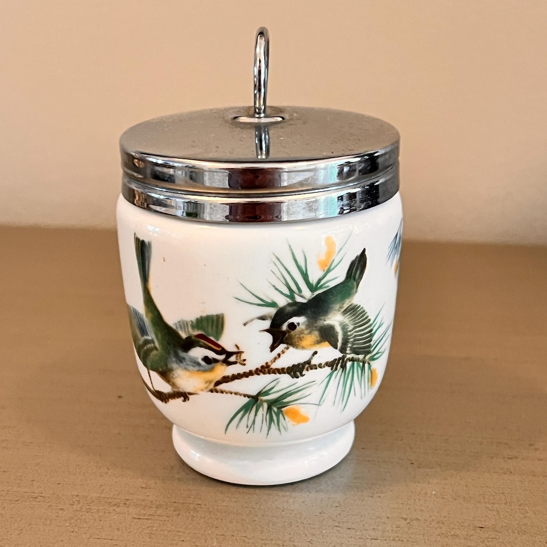 Royal Worcester Porcelain Egg Coddler, Birds Pattern - Etsy