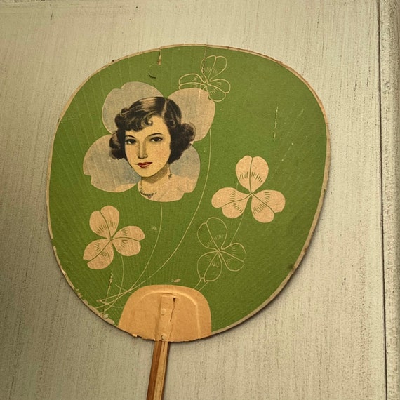 Occupied Japan, Vintage Fixed Form Hand Fan - Gem