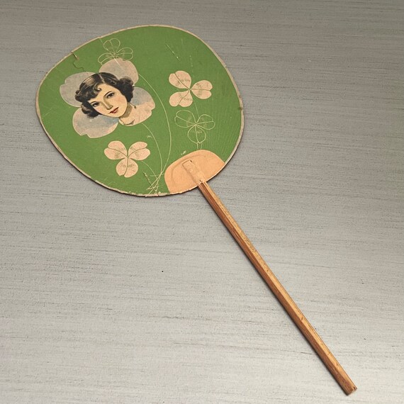 Occupied Japan, Vintage Fixed Form Hand Fan - Gem