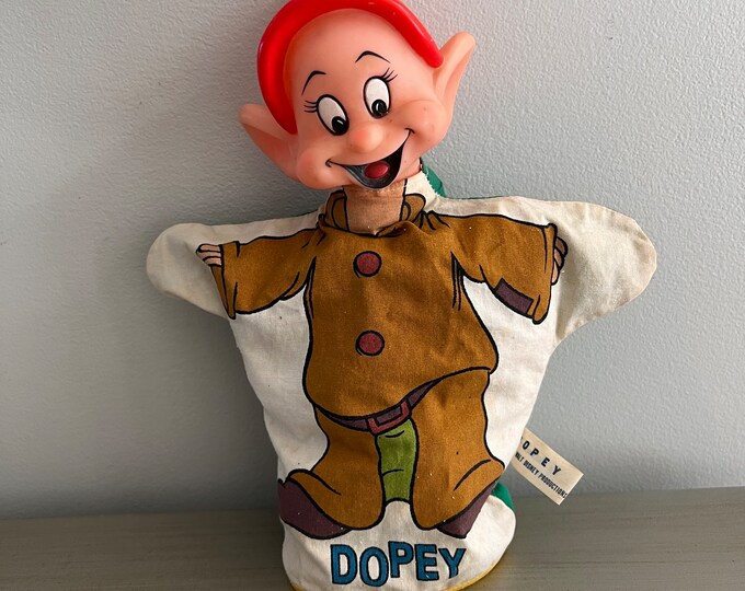 Vintage Walt Disney Dopey Hand Puppet - Etsy