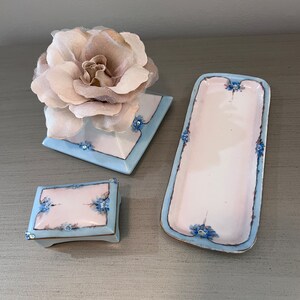 3 Pc. Porcelain Dresser Set, Vintage - Etsy