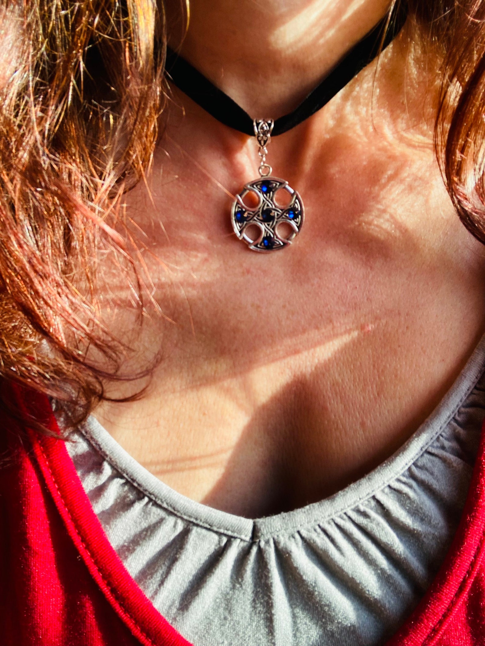 Celtic Cross Choker Cross Pendant Swarovski Crystals Irish - Etsy